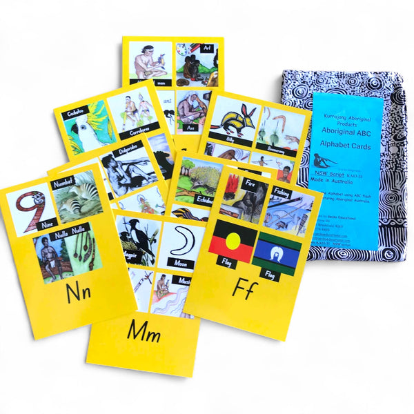 Aboriginal ABC Alphabet cards - NSW Script - Planet Corroboree
