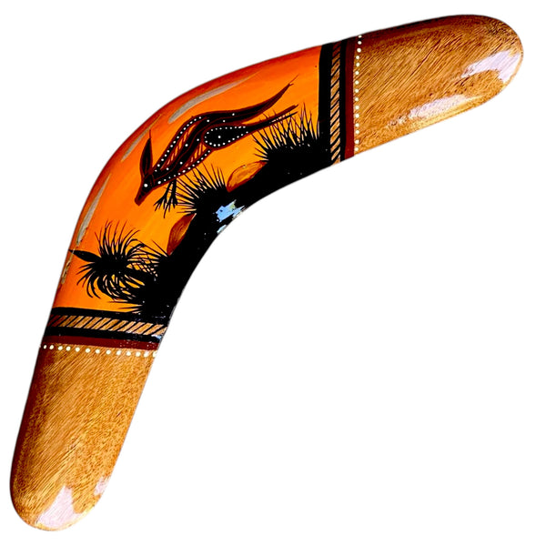 Painted Hunting Boomerang 31cm By John Rotumah - Planet Corroboree