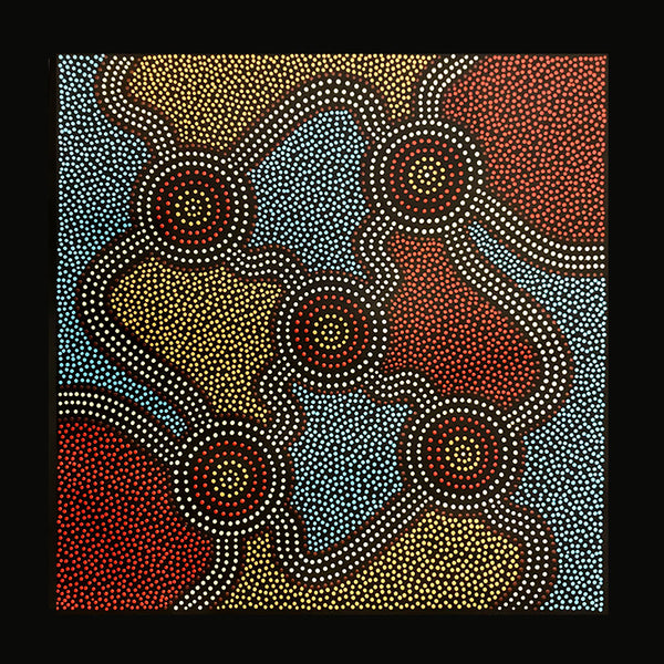 Clans of my Nation - 60cm x 60cm - Bundjalung Sean #11 - Planet Corroboree