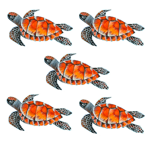Turtle, Green Sea Sticker x 5 - Planet Corroboree