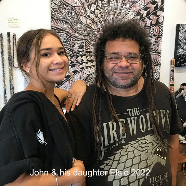 14” Painted Kangaroo Returning Boomerang — Artwork by John Rotumah ...