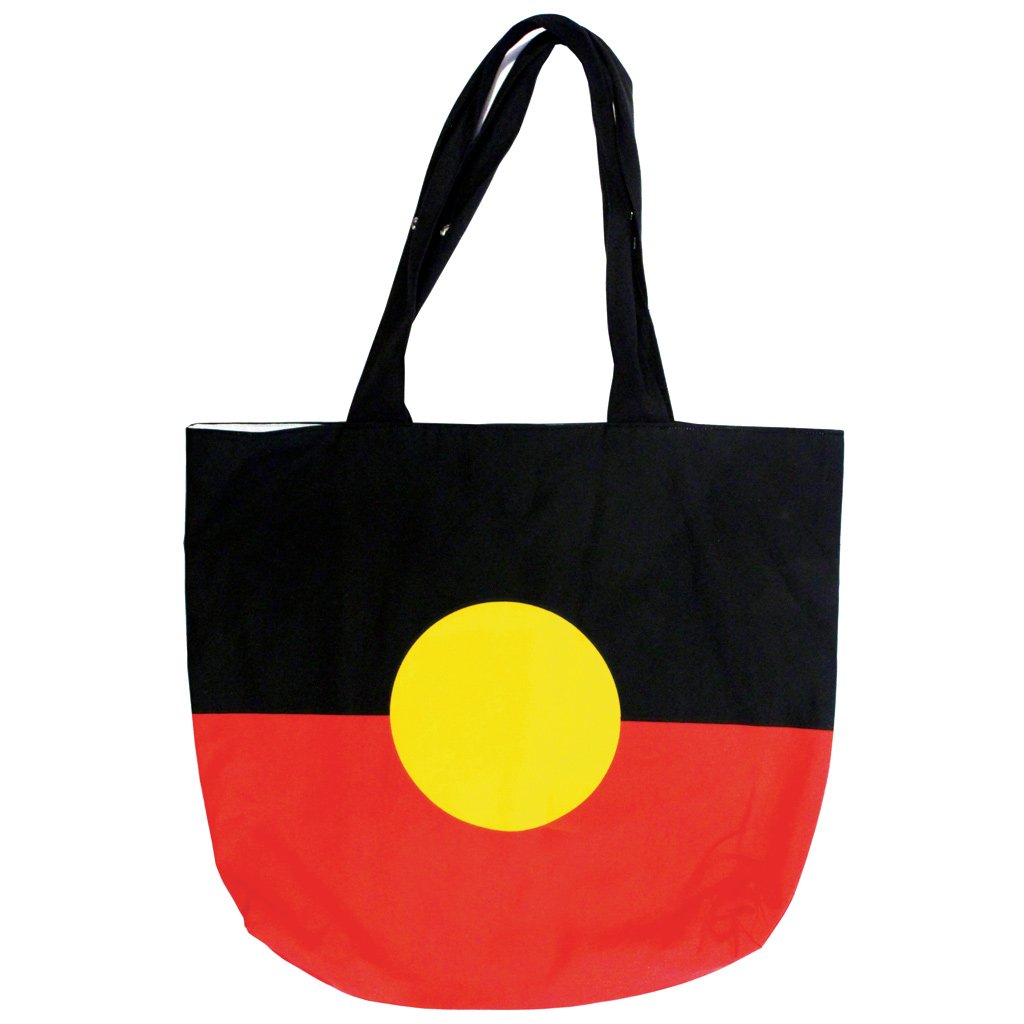 Aboriginal Flag Cotton Bag - Planet Corroboree