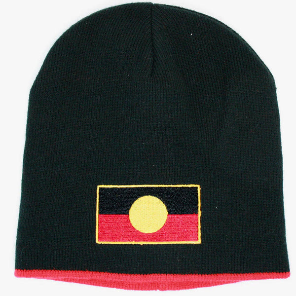 Aboriginal Flag Beanie - Reversible - Planet Corroboree