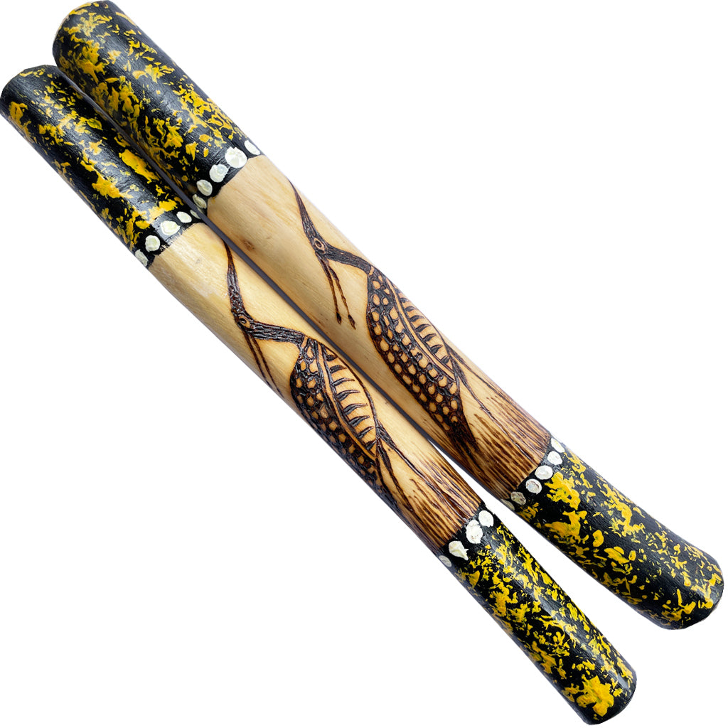 Brolga Clapsticks by Ossie Egan - Planet Corroboree