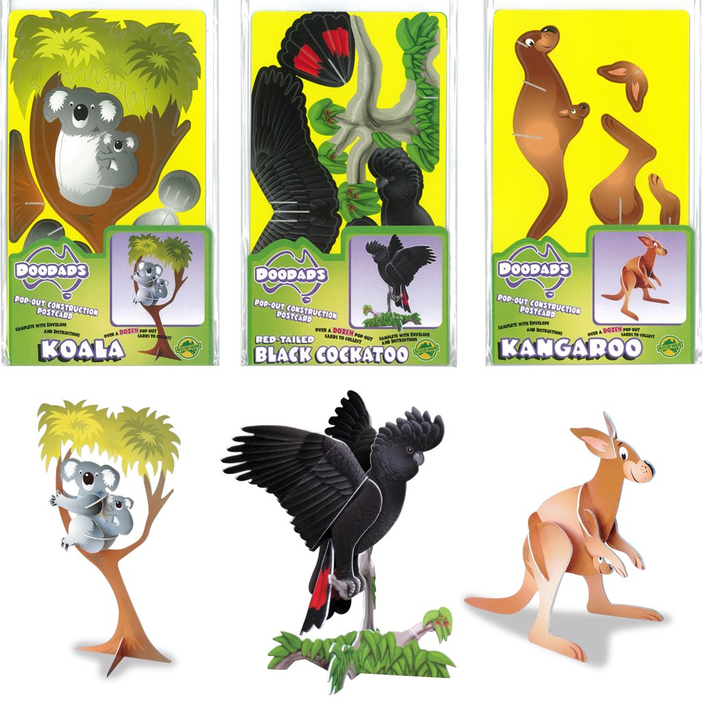 18 different designs - 3D Construction cards - Planet Corroboree