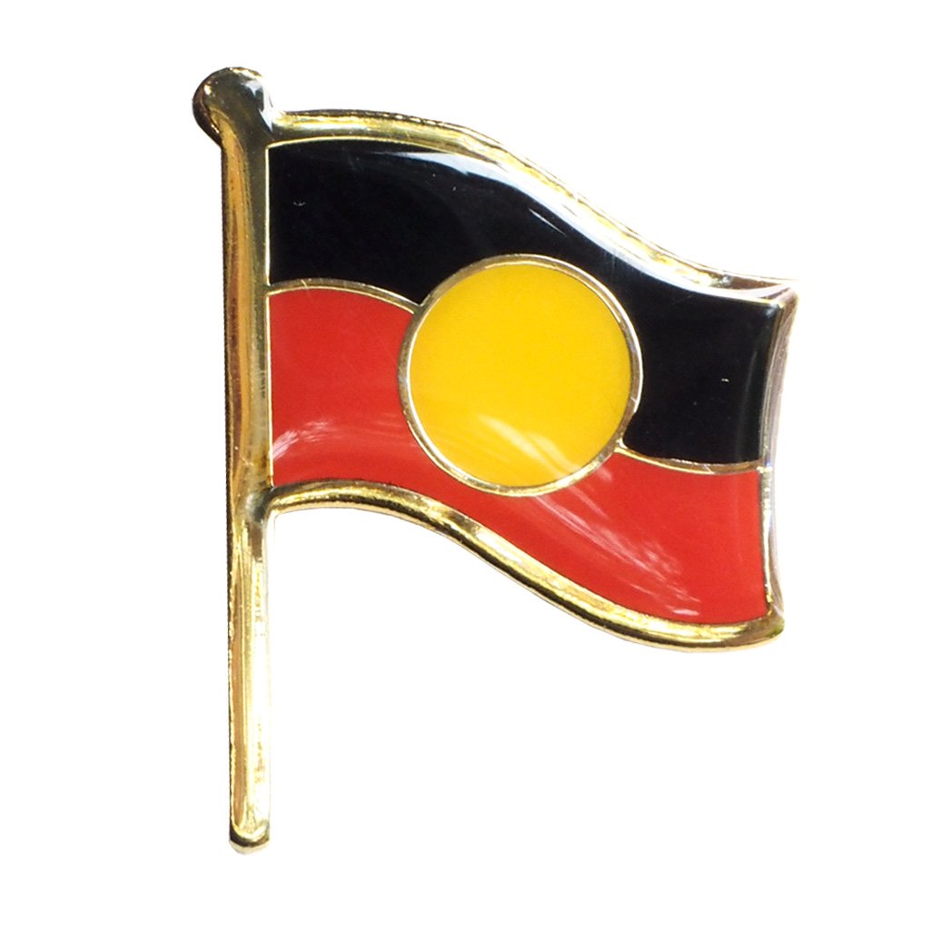 Aboriginal Flag badge - large - Planet Corroboree