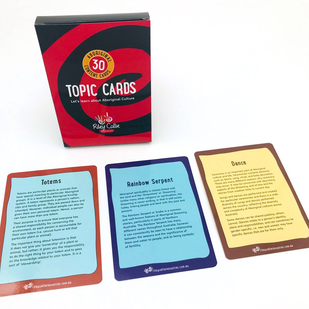 Aboriginal Culture Topic Cards - Riley Callie Resources - Planet Corroboree